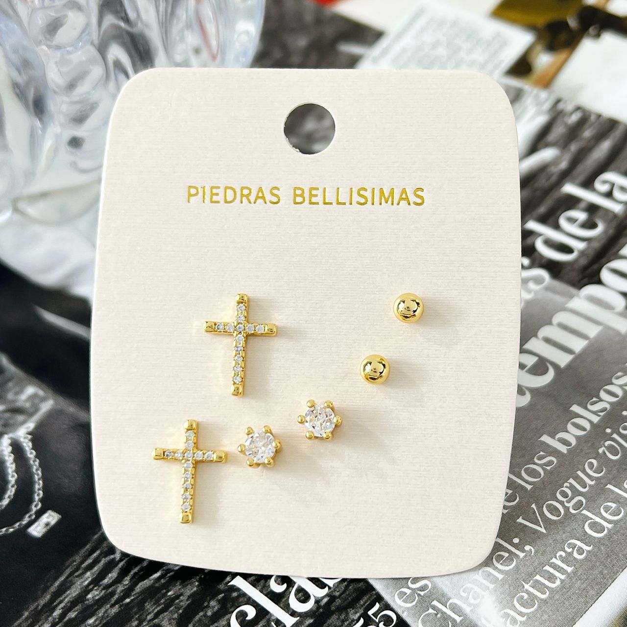 SET DE ZARCILLOS TOPITOS | ZARCILLOS DE FIGURAS - Piedras Bellisimas